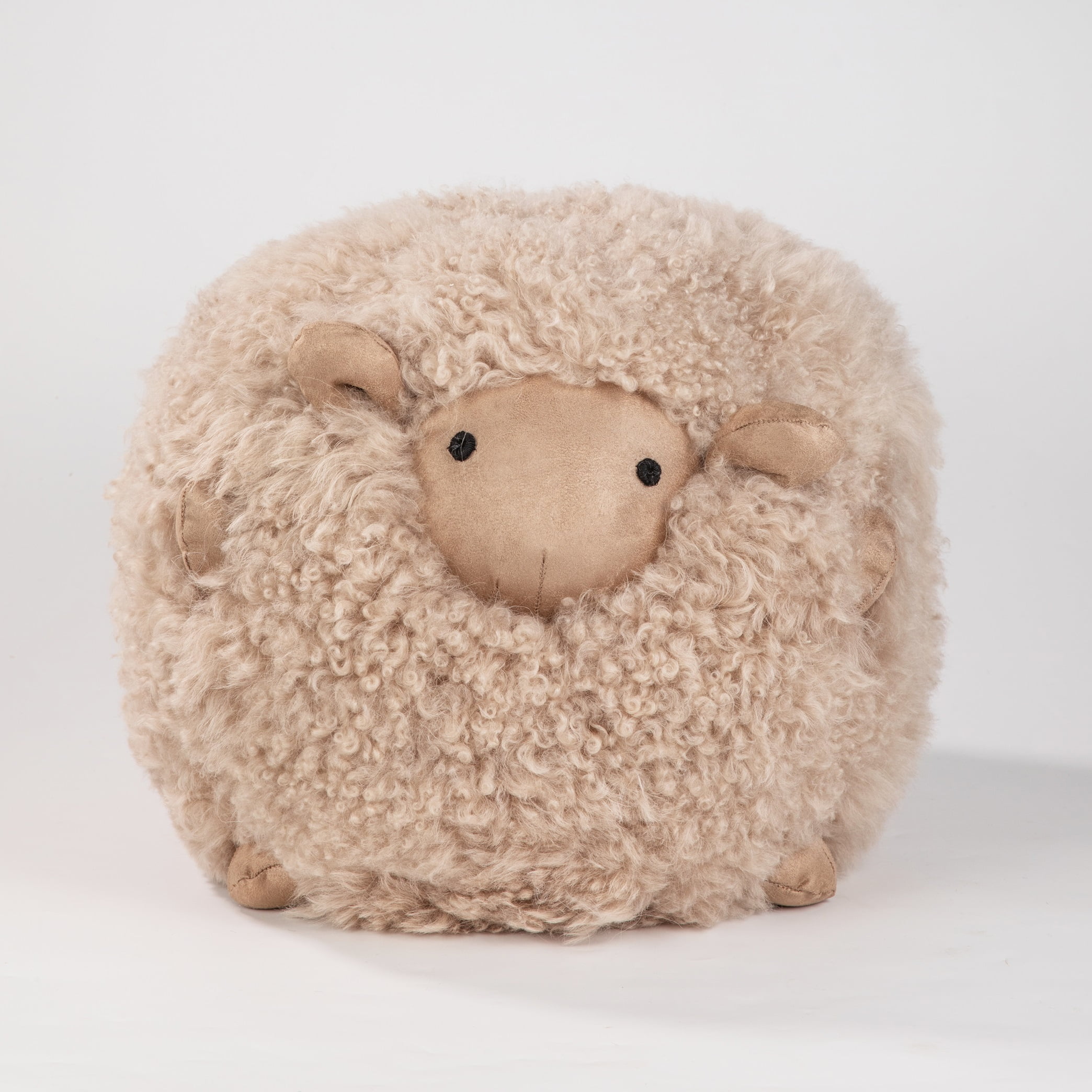 Studio 16, Toronto - Mongolian Wool Sheep Ball 13.75" Round Decorative ...