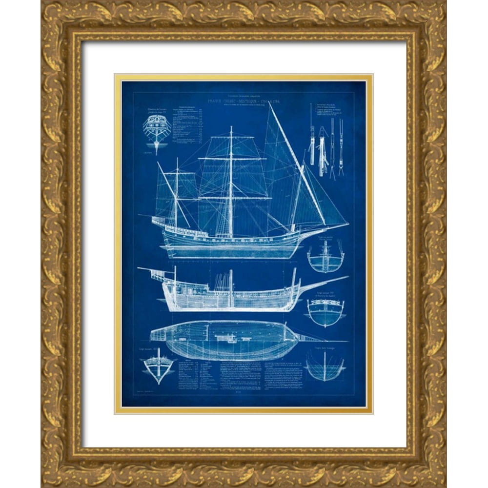 Studio 19x24 Gold Ornate Wood Framed with Double Matting Museum Art ...