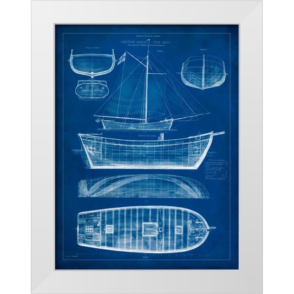 Studio 19x24 White Modern Wood Framed Museum Art Print Titled - Ship ...