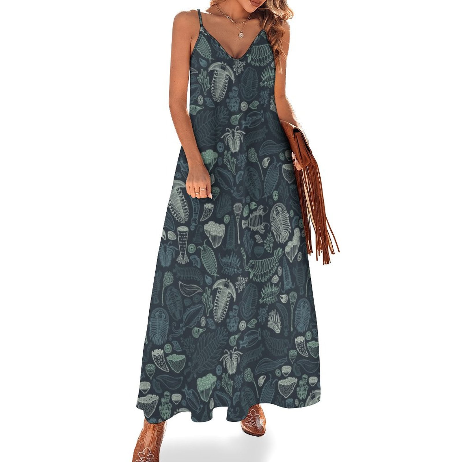 Studio 252MYA Collaboration: Cambrian Fauna (2024 Reboot) Sleeveless Dress long dress women ...