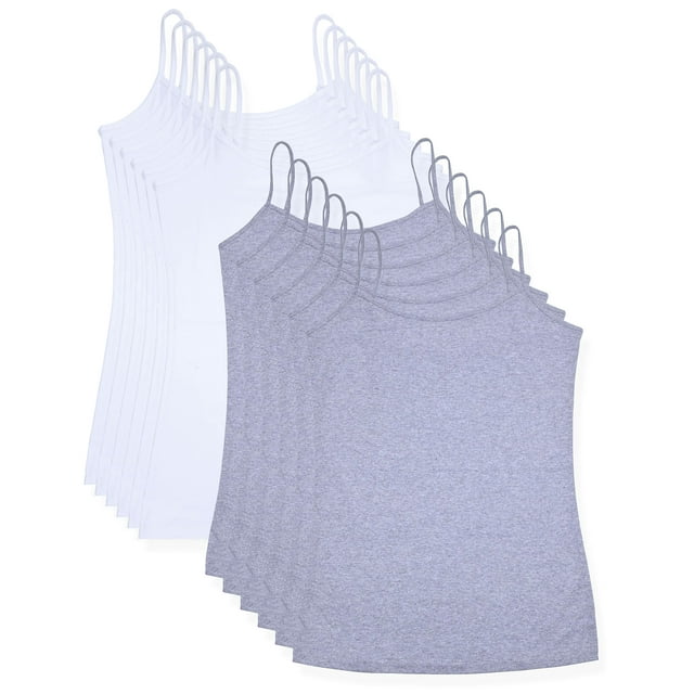 Studio 3 Women's Basic Cami Tank Tops Adjustable Spaghetti Strap ...