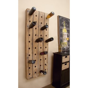 Free Shipping! DecMode 21" x 76" White Wood Boat Wine Rack - 25 Bottles ...