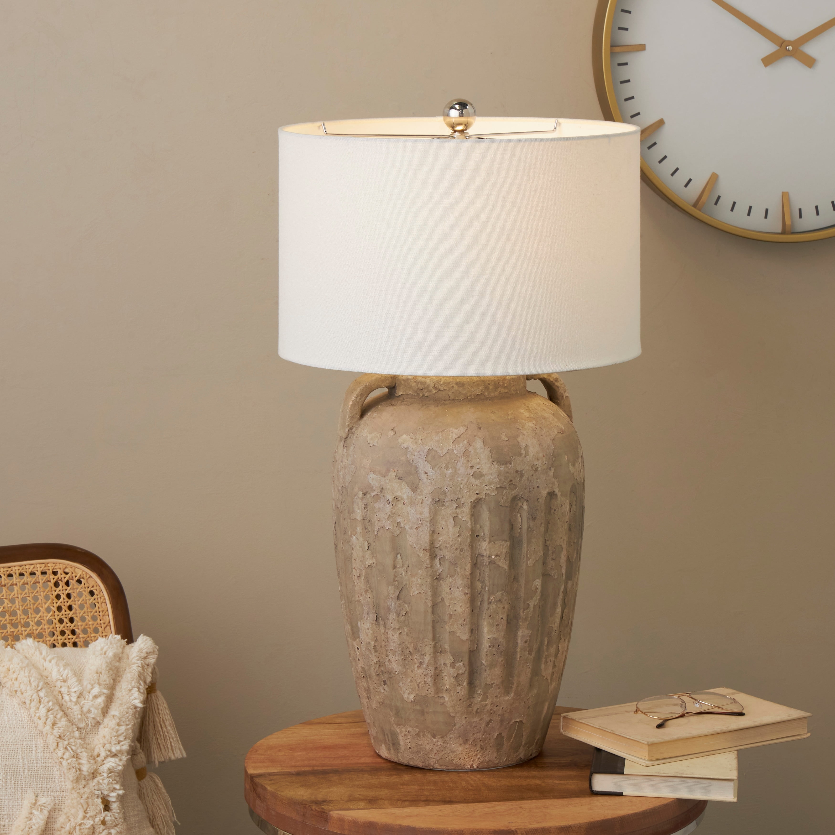 Studio 350 Copper, Black or Cream Ceramic Distressed Antique Style Pot ...