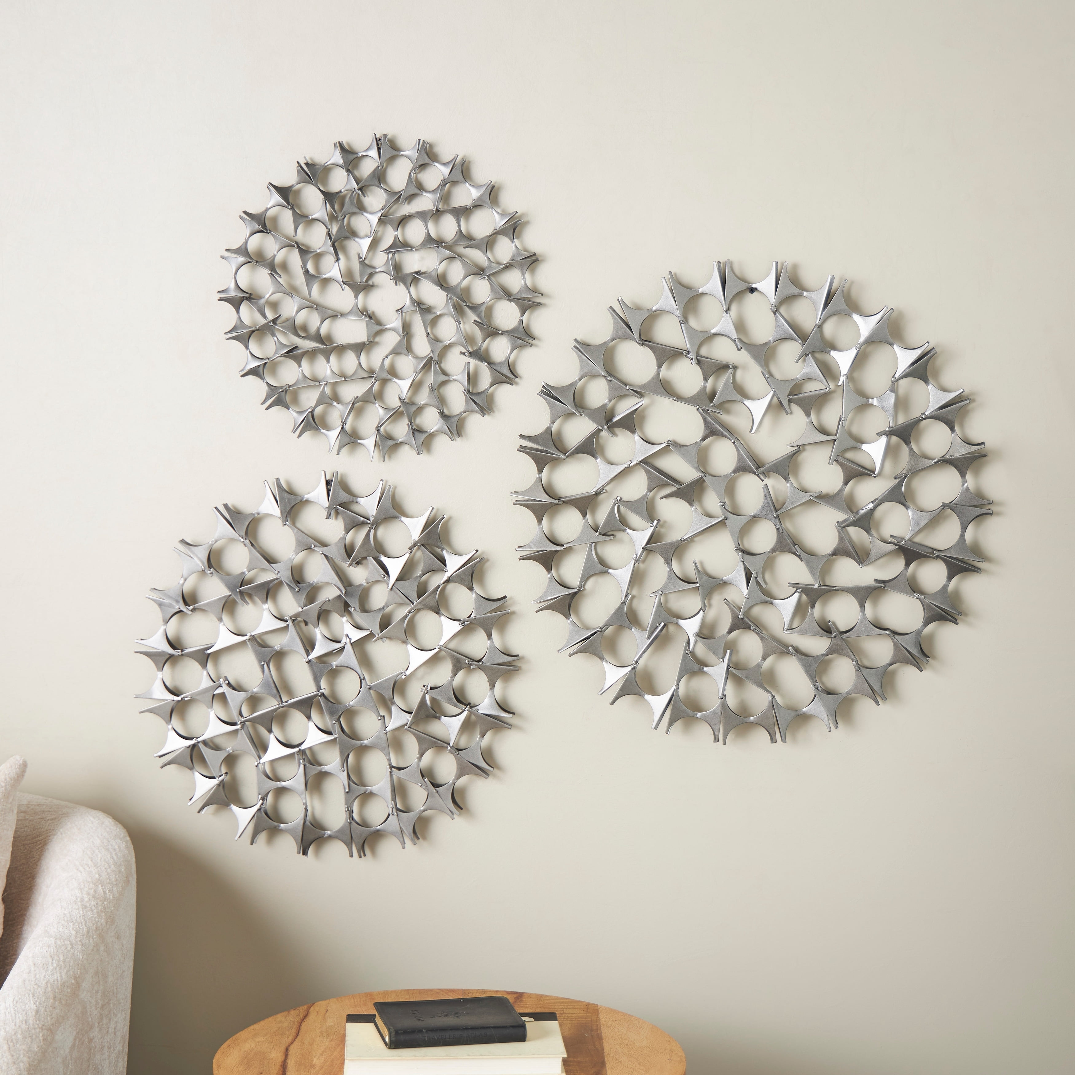 Studio 350 Metal Abstract Starburst Wall Decor with Cutout Design (Set ...