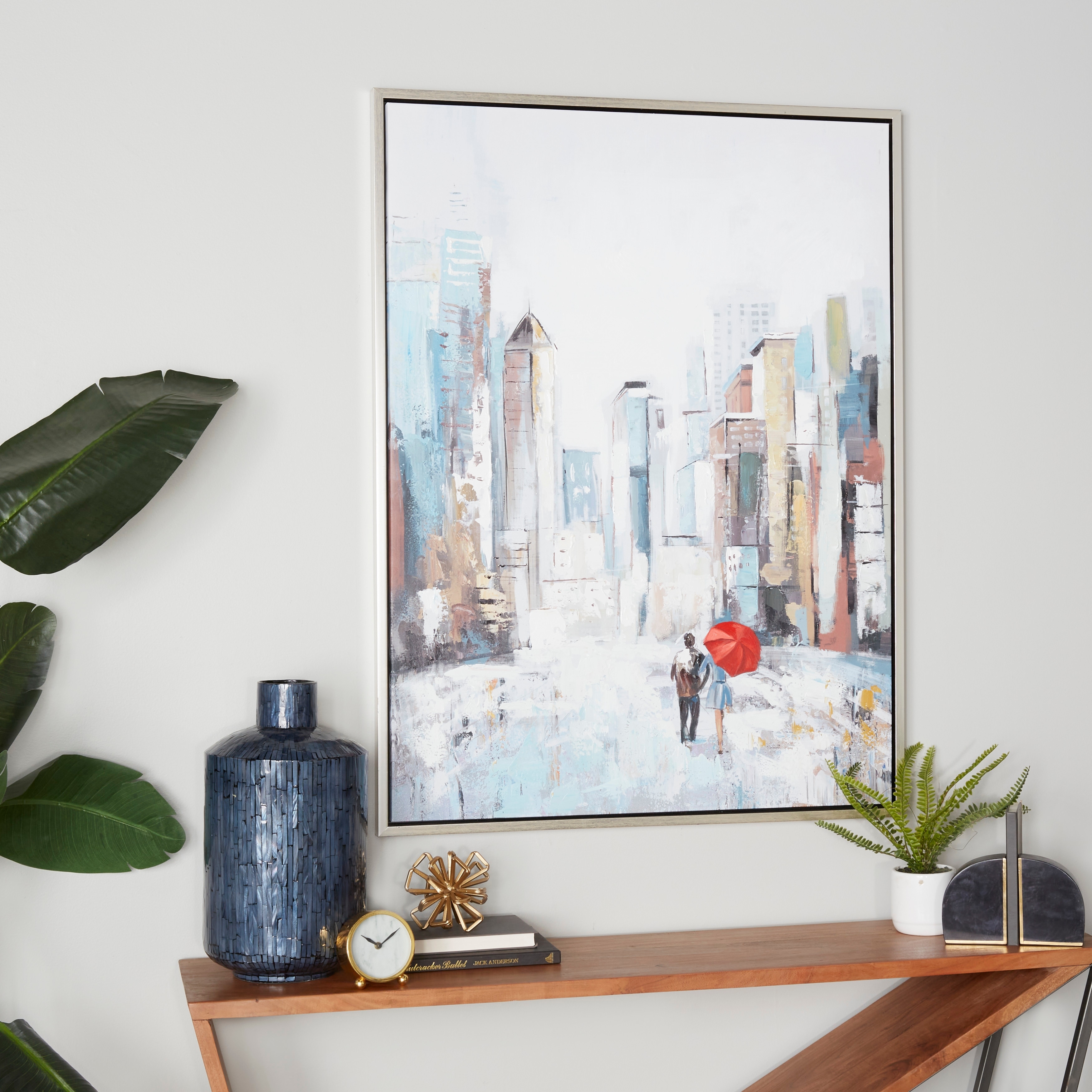 Studio 350 Multi Polystone Contemporary Framed Wall Art - Walmart.com