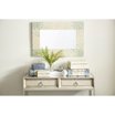 DecMode 36" x 70" Cream Handmade Wall Mirror with Blue Corners ...