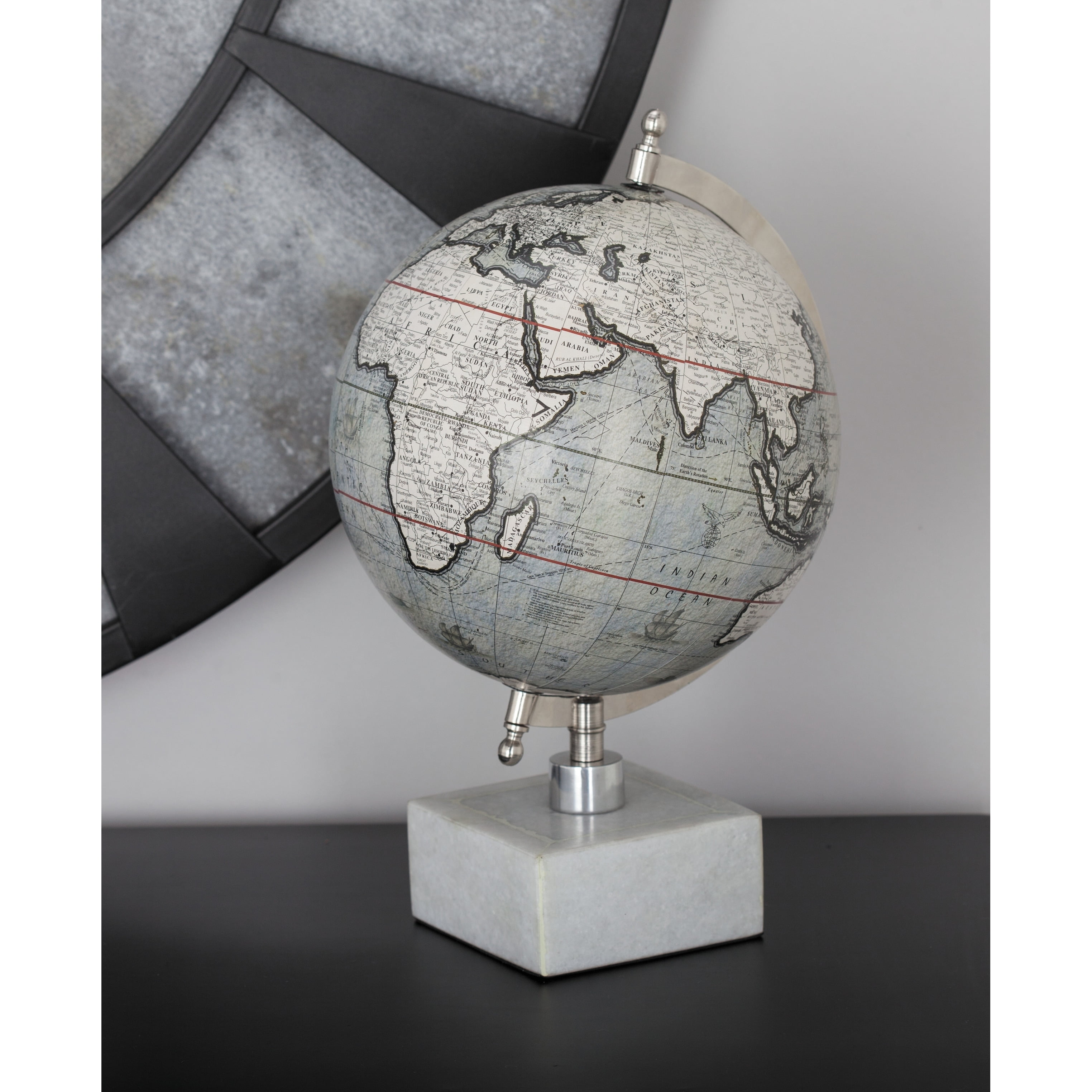 Studio 350 White Marble Globe 9x13 - Walmart.com