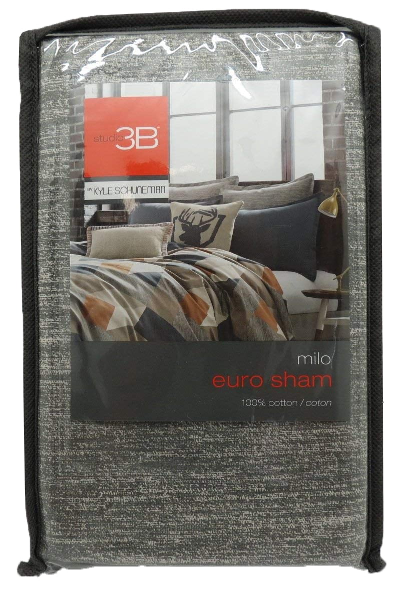 Studio 3B Kyle Schuneman Milo Euro Sham Grey - Walmart.com