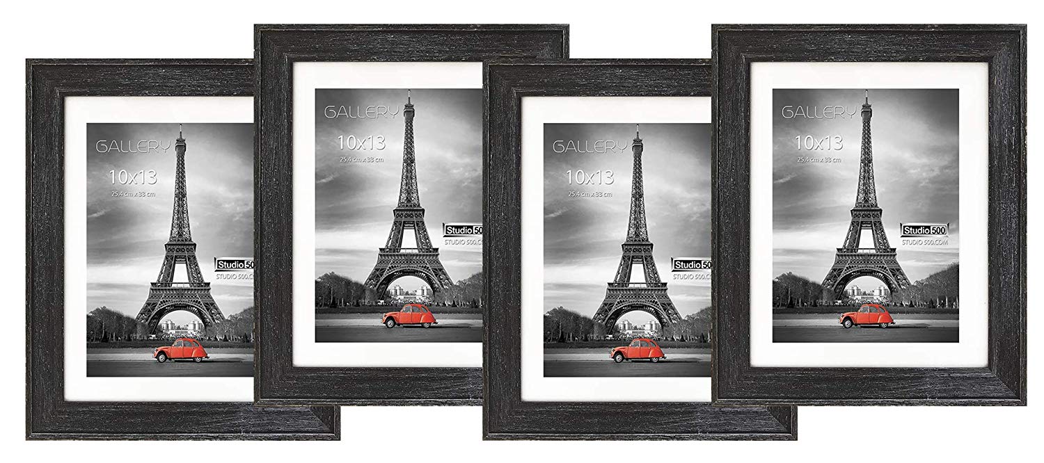 Melannco 19 by 17-inch Frame 8 Opening with White Pin Board in Black ...