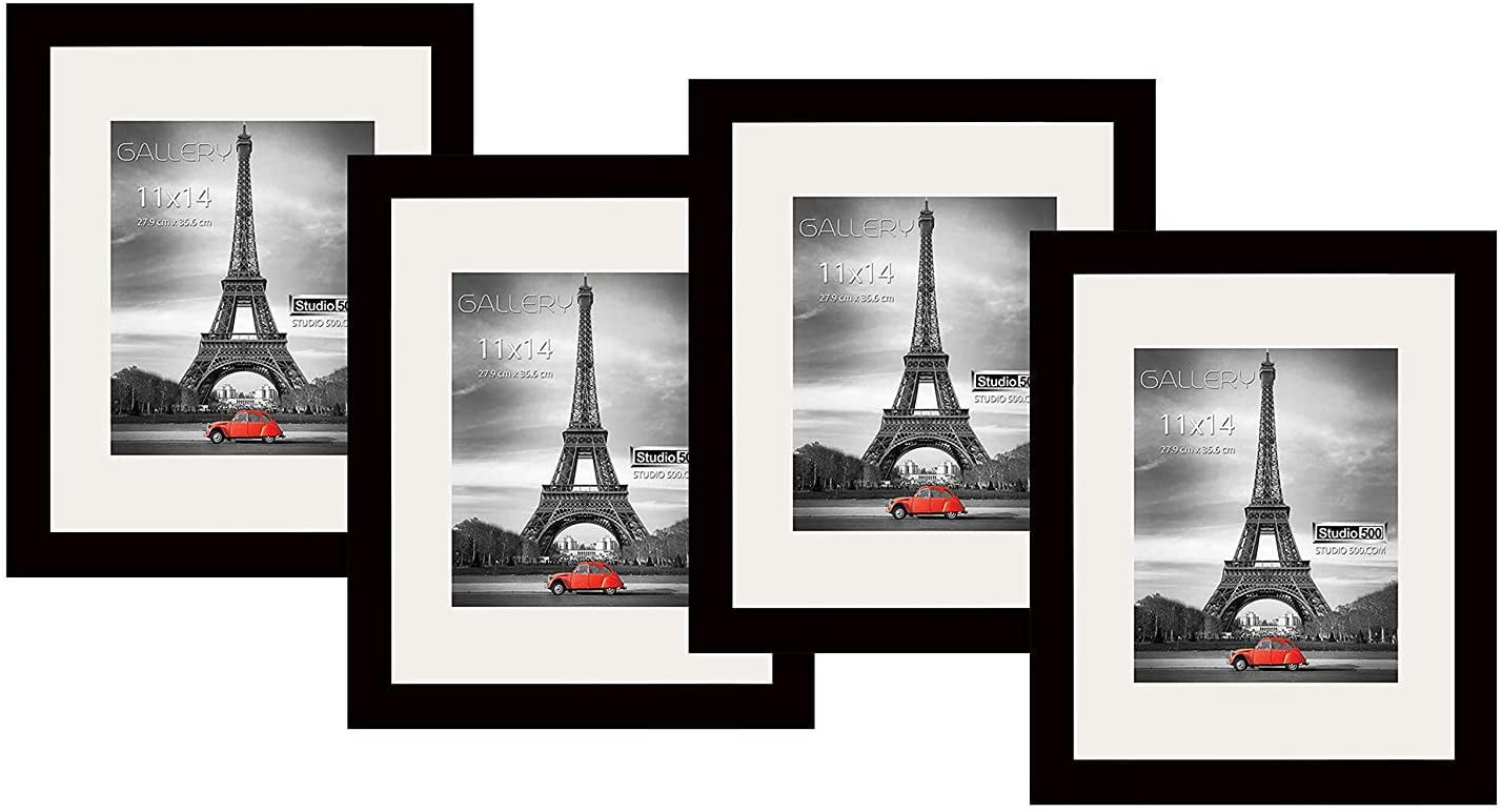 Studio 500 Luxury Collection 4-Opening 11 x 14 Matted to 8 x 10 Black ...