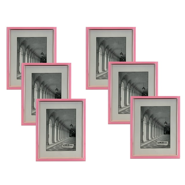 Studio 500 6 PC. Value Pack 5 x 7" Pink/ with Silver Accents for Wall ...