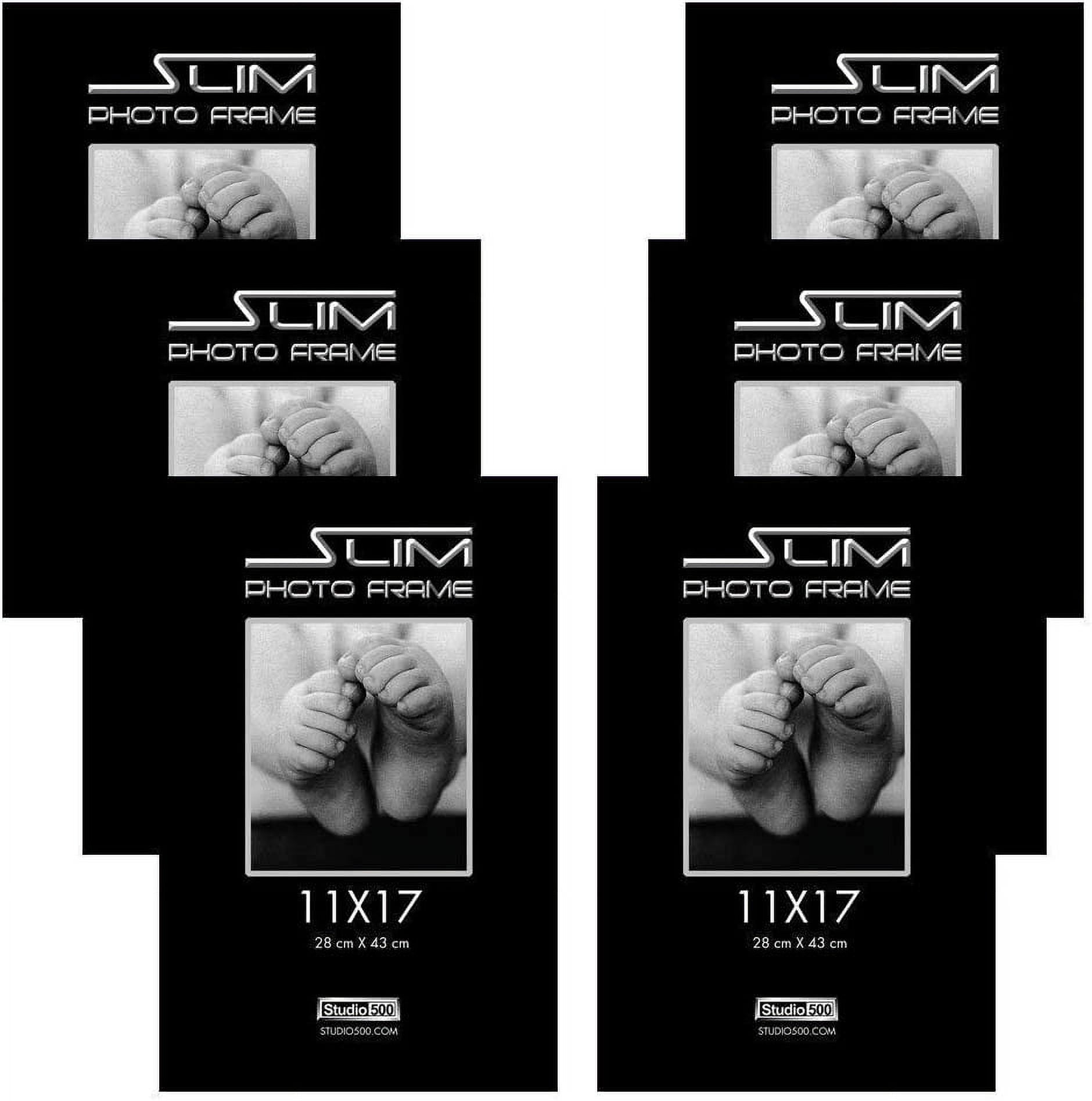 Studio 500 The Original Slim Photo Frame 11 x 17-inch Wall Mounted Borderless Poster Frames ...