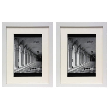 Studio 500 5 x 7 Smooth Real Wood White Tabletop or Wall Mounted Frames ...