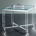Studio 55D Modern Clear Acrylic Square Accent Table 22" Wide Shiny ...