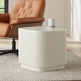 Studio 55D Murphy 18 1/4" Wide White Pleated Side Table - Walmart.com