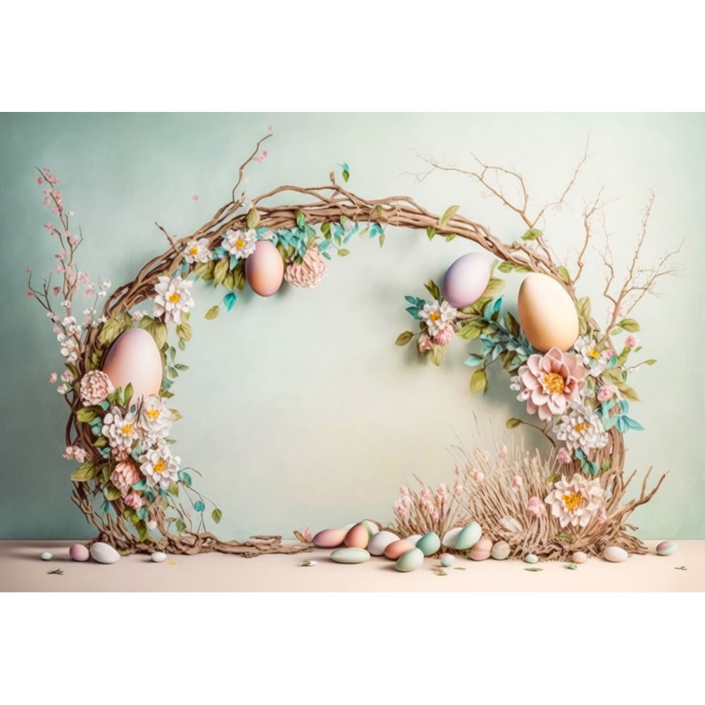 Studio Background Photo r Party Easter Tulip Bunny Eggs Colorful ...