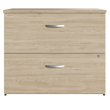 Bowery Hill 2 Drawer Lateral File Cabinet in Natural Elm - Engineered Wood - Walmart.com
