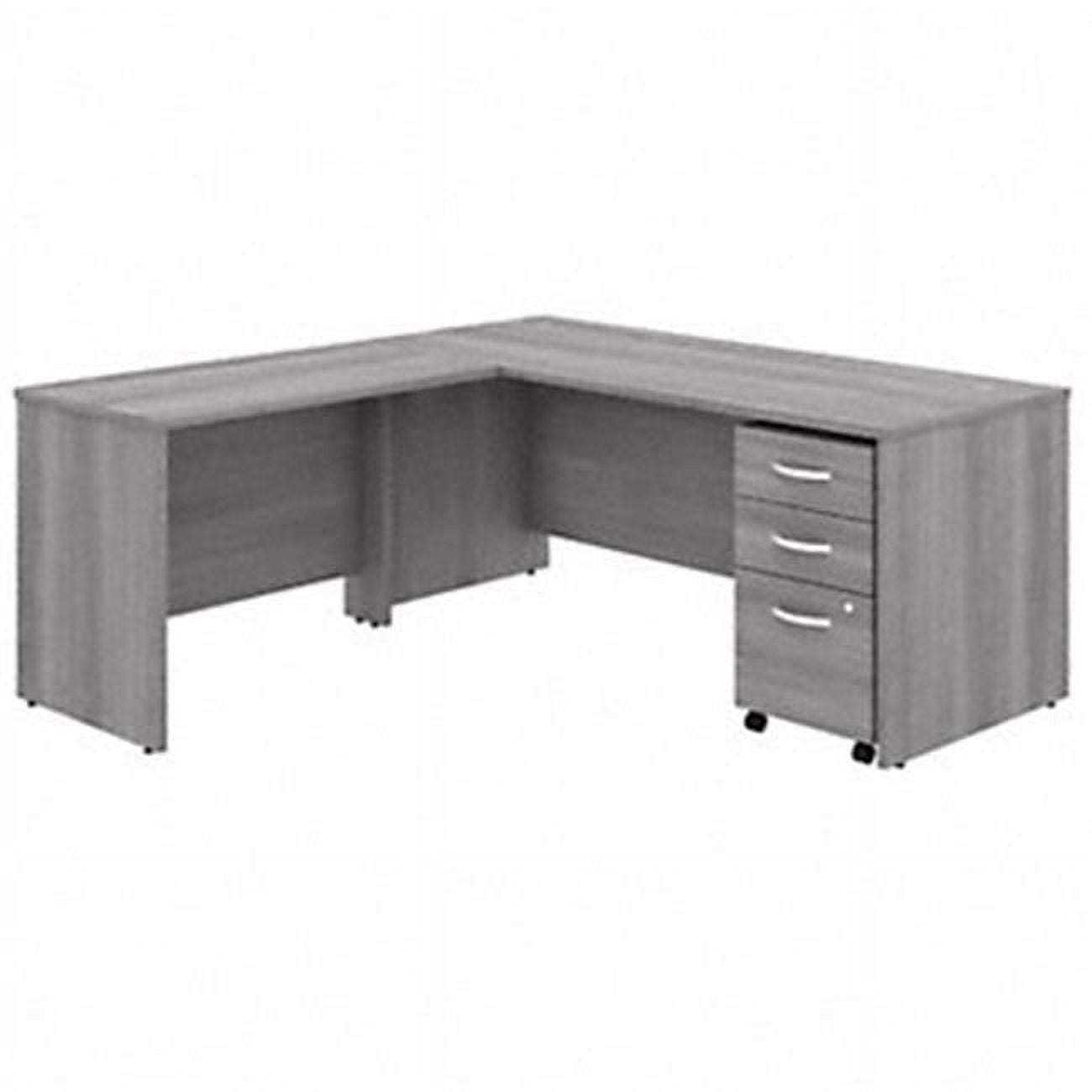 Studio C Office L Shaped Desk with Locking Drawer & Computer Storage ...