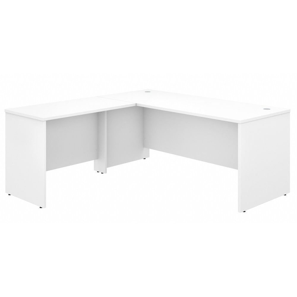 Studio C 72W x 30D L Shaped Desk with 42W Return in White - Engineered ...