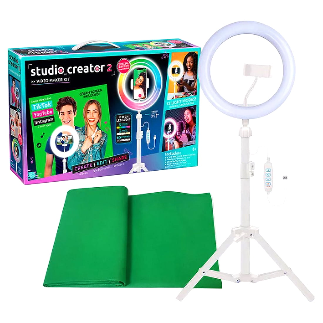 Studio Creator 2 Video Maker Kit for TikTok, YouTube Content - Portable ...