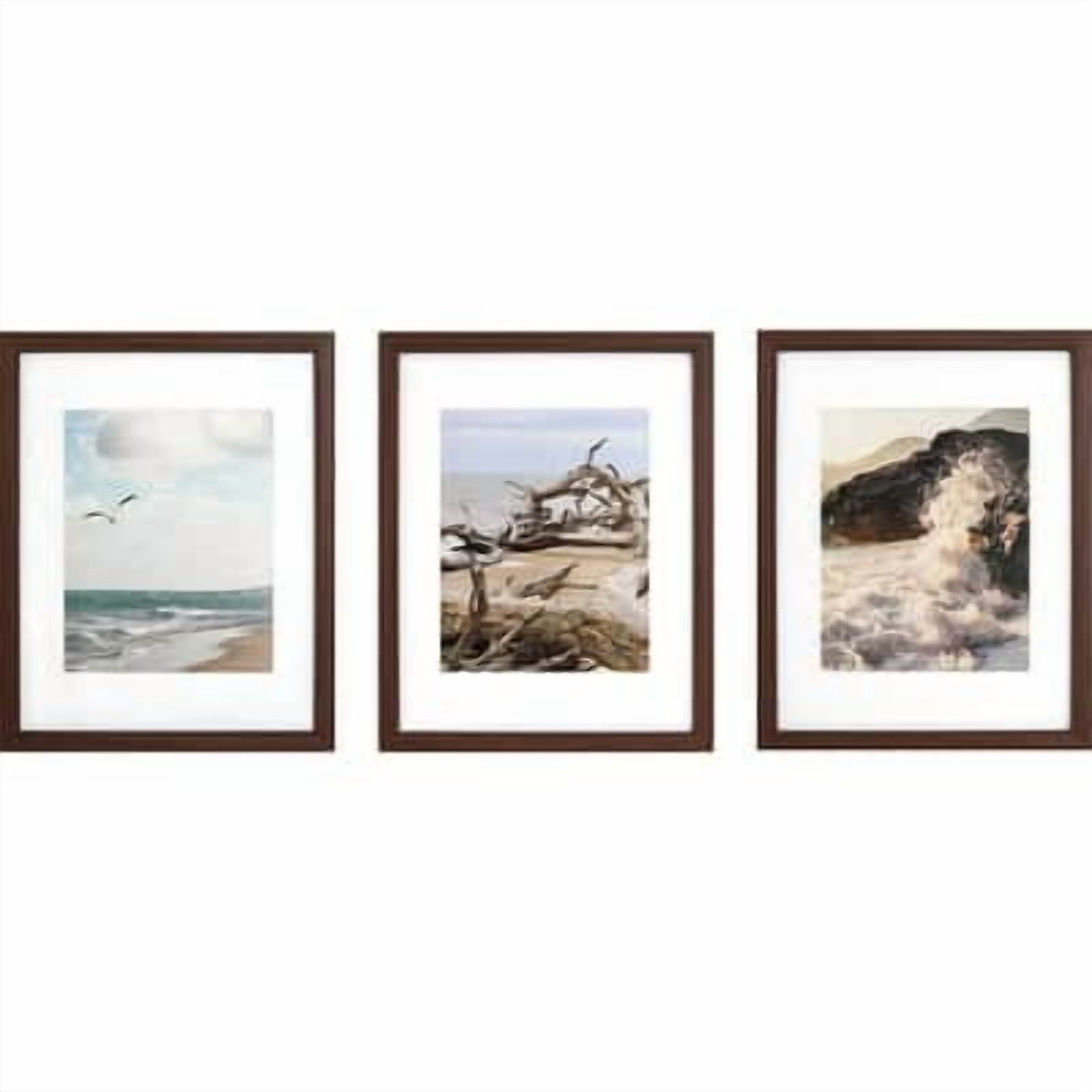 Studio Decor 3 Pack Gallery Black Frame with Mat – Classic Wall Photo ...