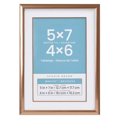 Studio Decor Basics Tabletop Frame with Mat – Classic Photo Frame ...