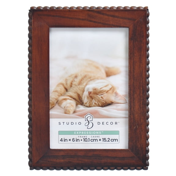 Studio Decor Home Brown Wood Wall Frame with Beaded Edge - Classic ...