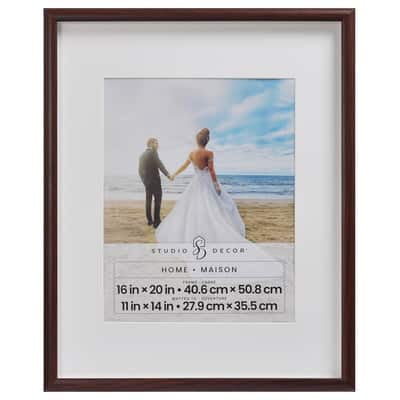 Studio Decor Home Brown Prescott Frame with Mat – Classic Wall Photo ...