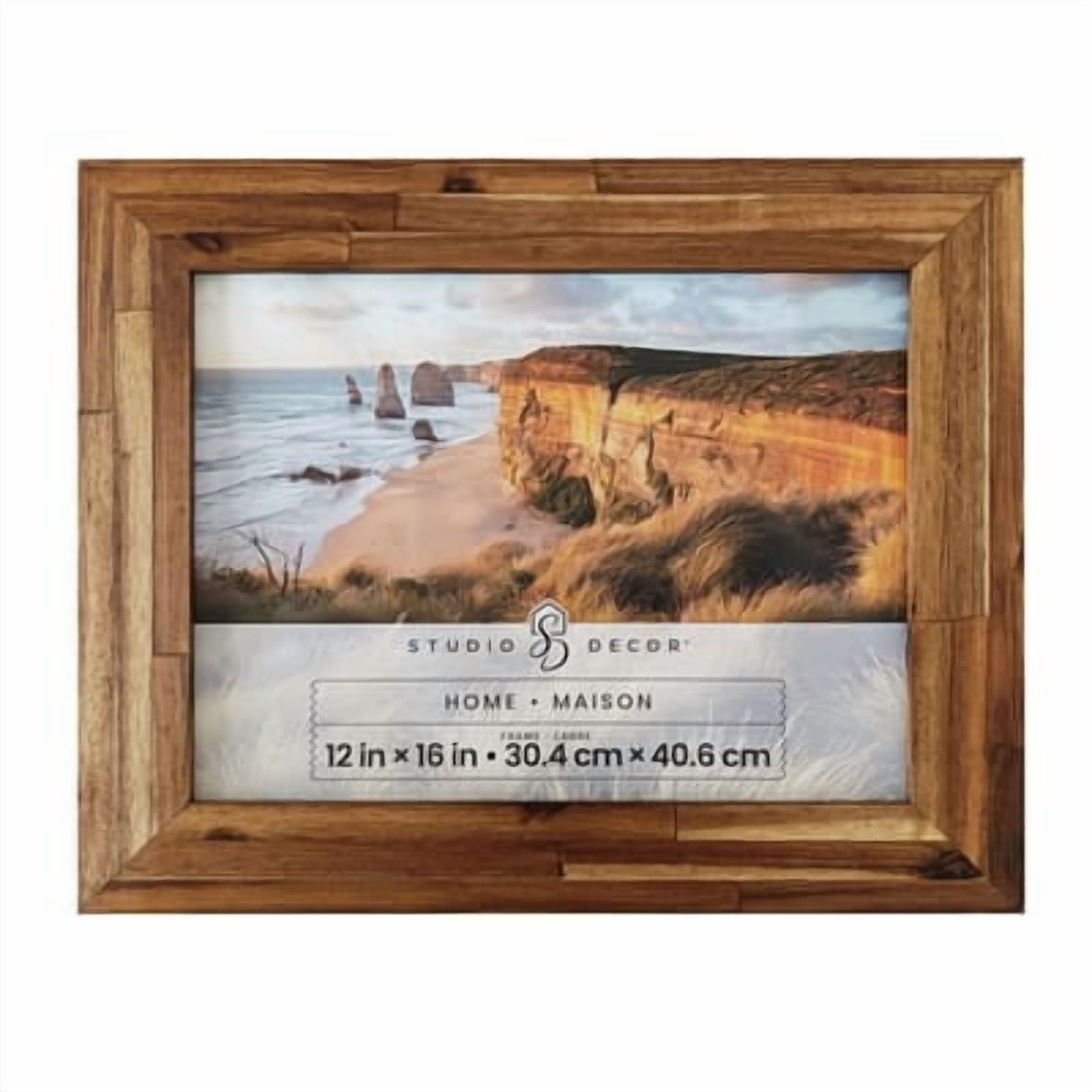 Studio Decor Home Natural Brown Wood Plank Frame – Rustic Wall Photo ...