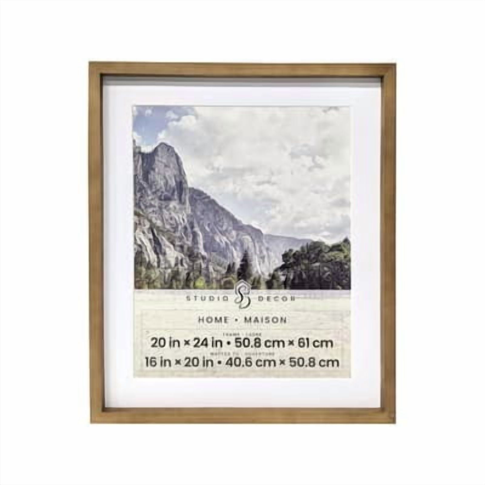 Studio Décor Home Natural Walnut Stain Wood Frame with Mat – Classic ...