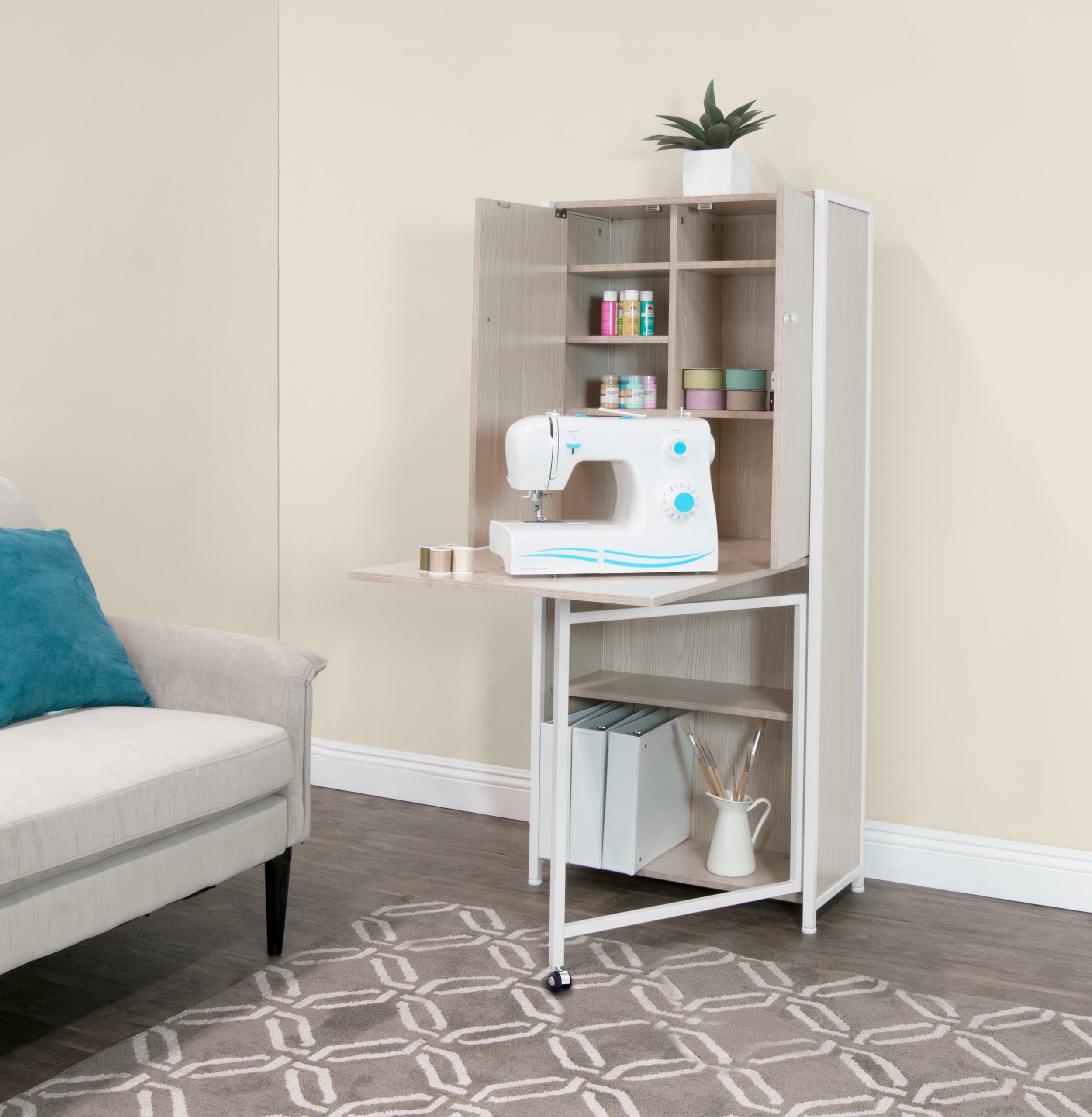 Studio Designs 13375 58.25 in. Tall Craft & Sewing Multipurpose Armoire ...