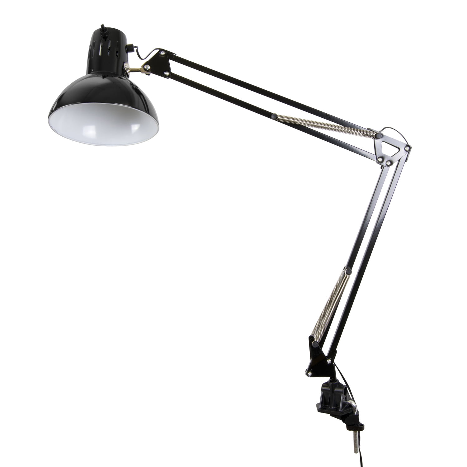 Studio Designs Flexible LED Swing Arm Lamp in Black - Walmart.com