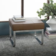 Cortesi Home Caroline Tufted Velvet Ottoman, Emerald Green - Walmart.com