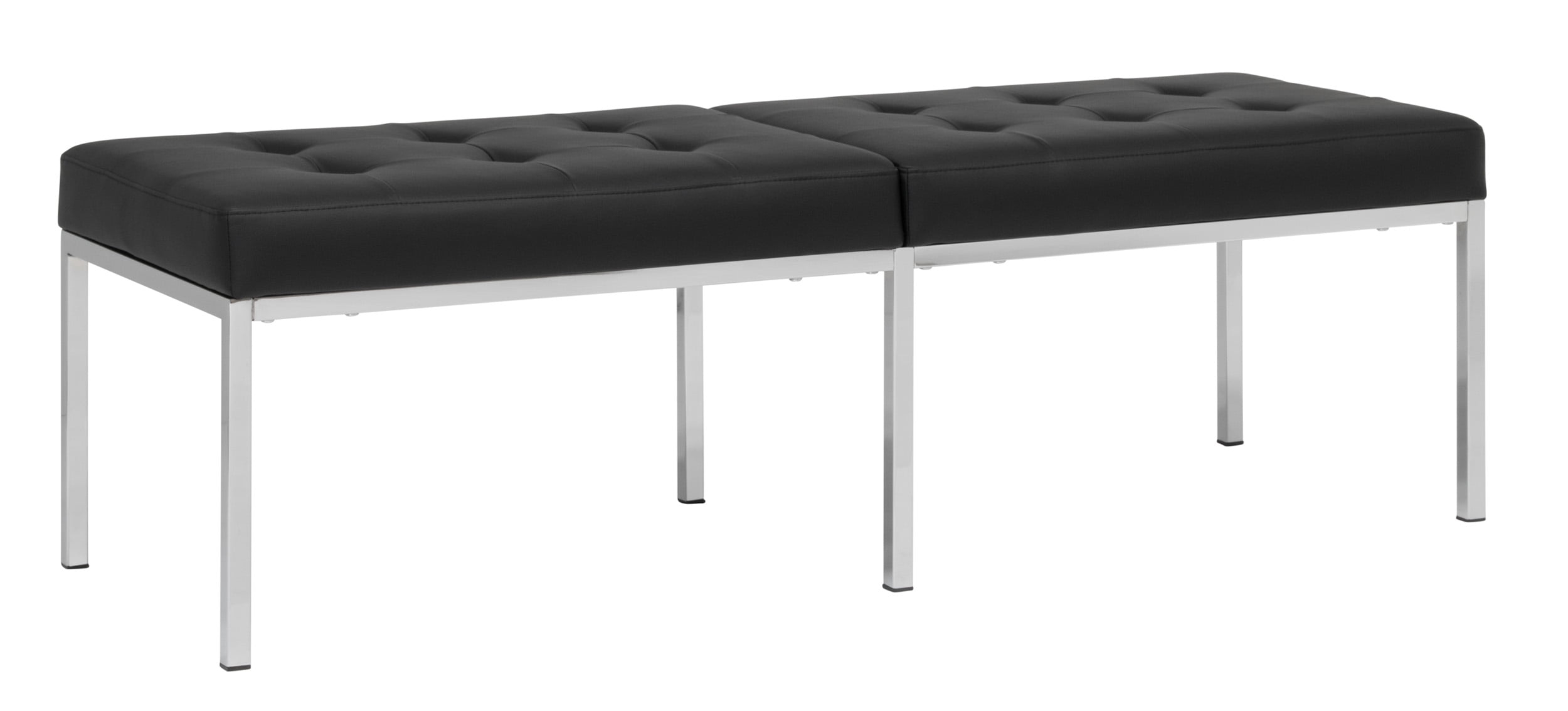 Studio Designs Home Camber Modern Metal and Leather 60 Inch Wide Bench ...