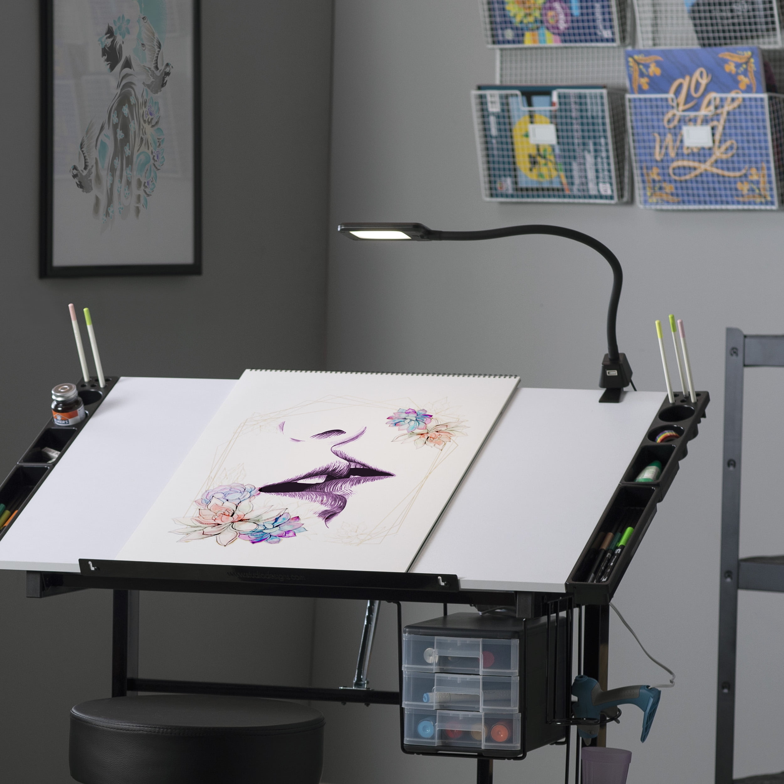 Studio Designs LED Flex Lamp for Office Art & Sewing or Crafts with USB ...