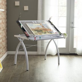 Studio Designs Graphix II White Split Top Crafting Table - Walmart.com