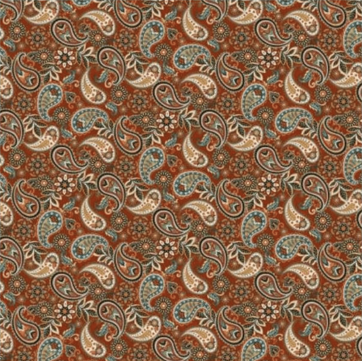 Studio E Fall Into Autumn Paisley Rust Cotton Fabric By Yard - Walmart.com