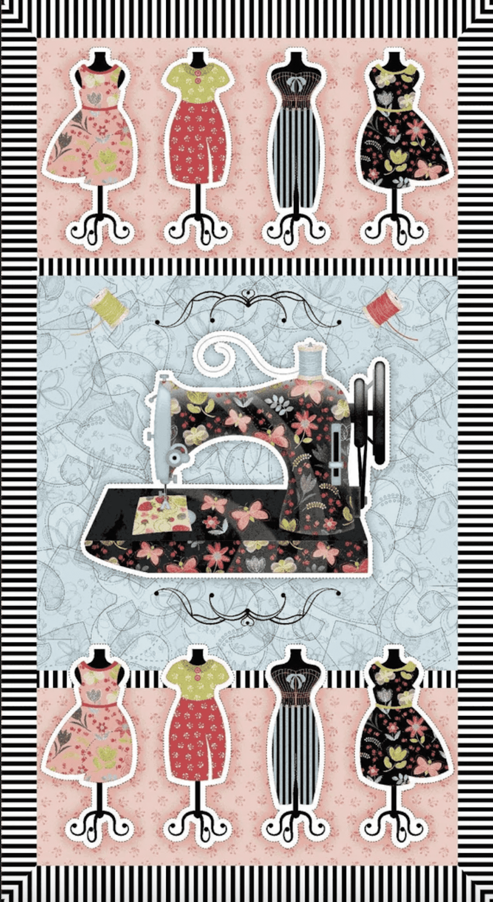 Studio E Love You Sew 24" Panel Cotton Fabric By The Panel - Walmart.com