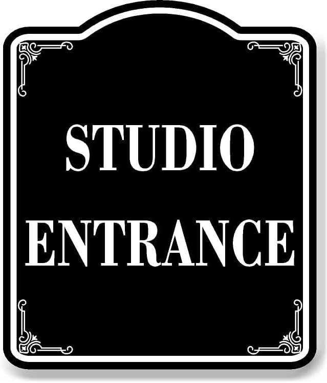 Studio Enterance BLACK Aluminum Composite Sign, 15"x18" - Walmart.com