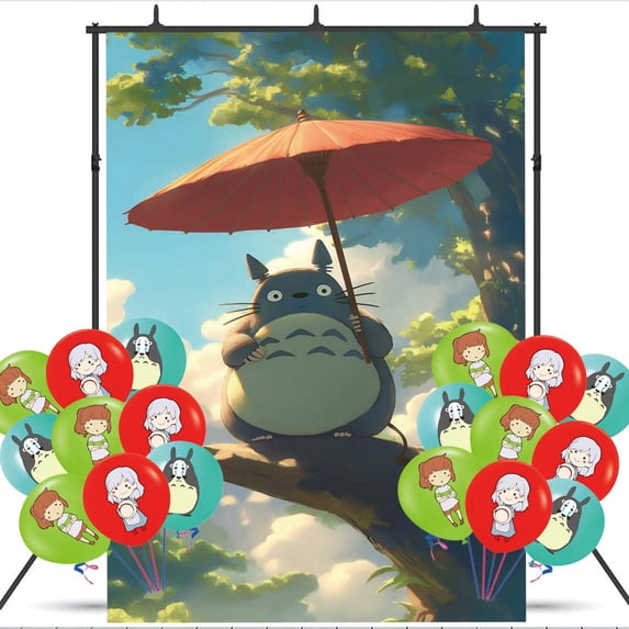Studio Ghibli Party Decorations Backdrop Banner Balloons Taspestry Wall ...