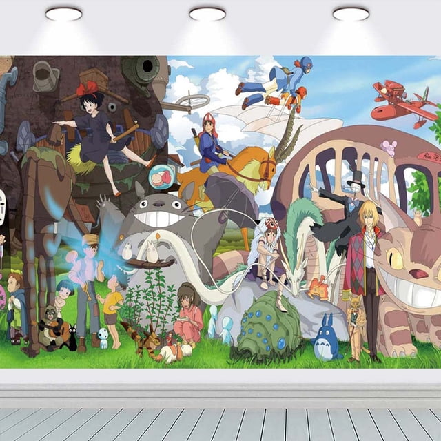 Studio Ghibli Party Supplies Background Backdrop Taspestry Banner ...