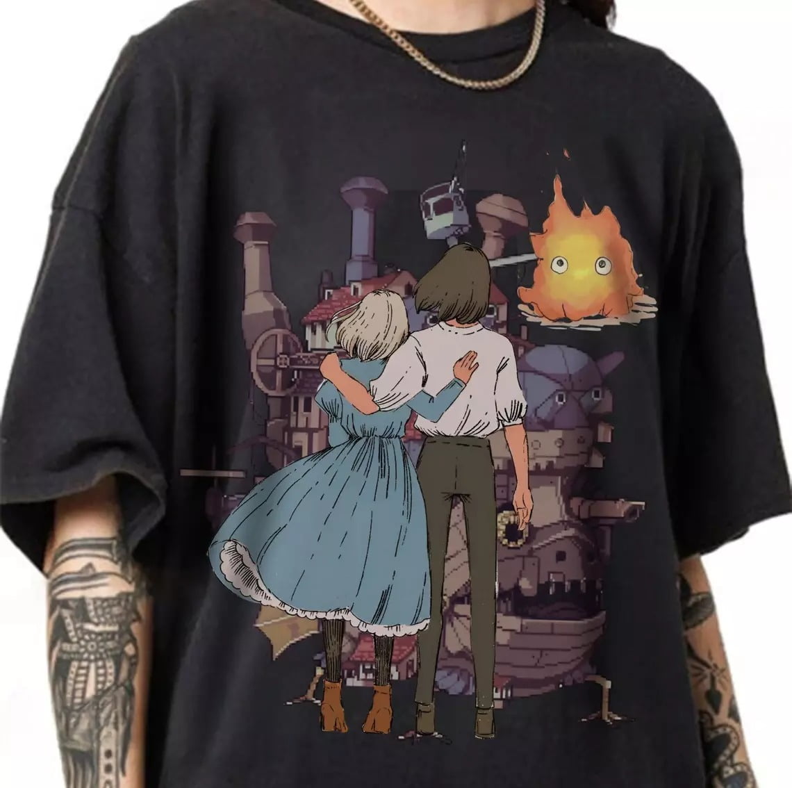 Studio Ghibli Shirt, Calcifer Studio Ghibli, Howl's Moving Castle ...