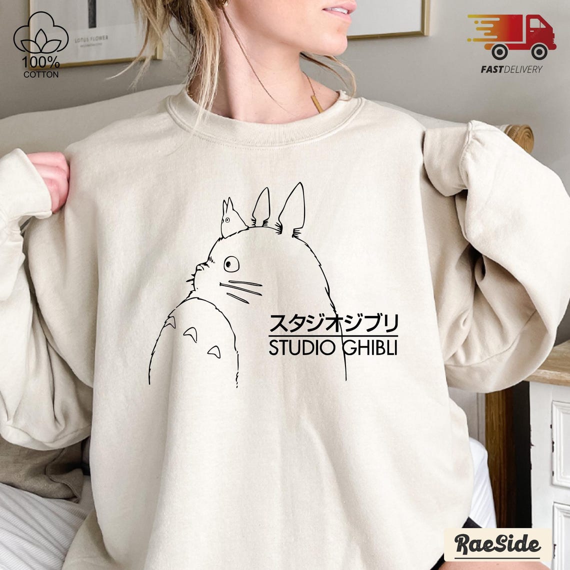 Studio Ghibli Totoro Sweatshirt, Spirited Away, Ghibli, Hayao Miyazaki ...