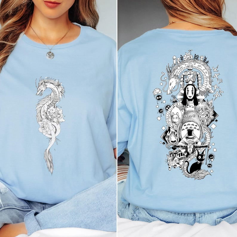 Studio Ghibli shirt,Totoro sweatshirt,Spirited away haku shirt,Hayao Miyazaki,Spirited away ...