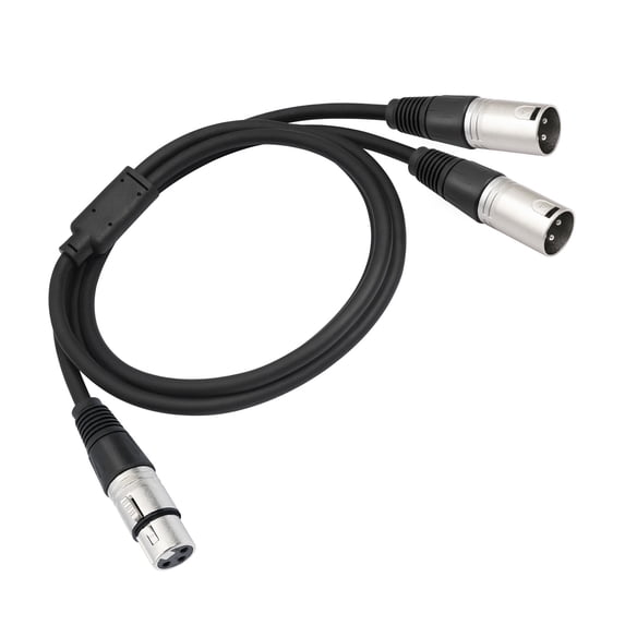 Studio Grade 3Pin XLR Y Splitter Cable Double Shielding Design 50/100cm ...