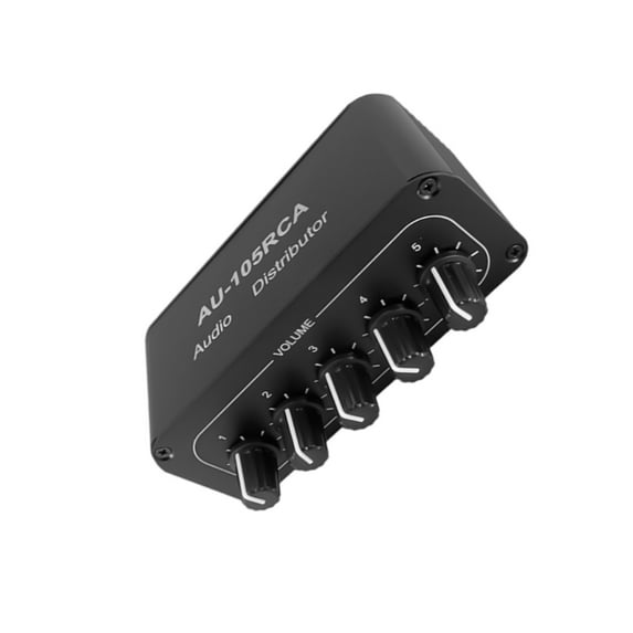 Studio Grade 5 Way Sound Splitter Two Channel Input Aluminum Alloys ...