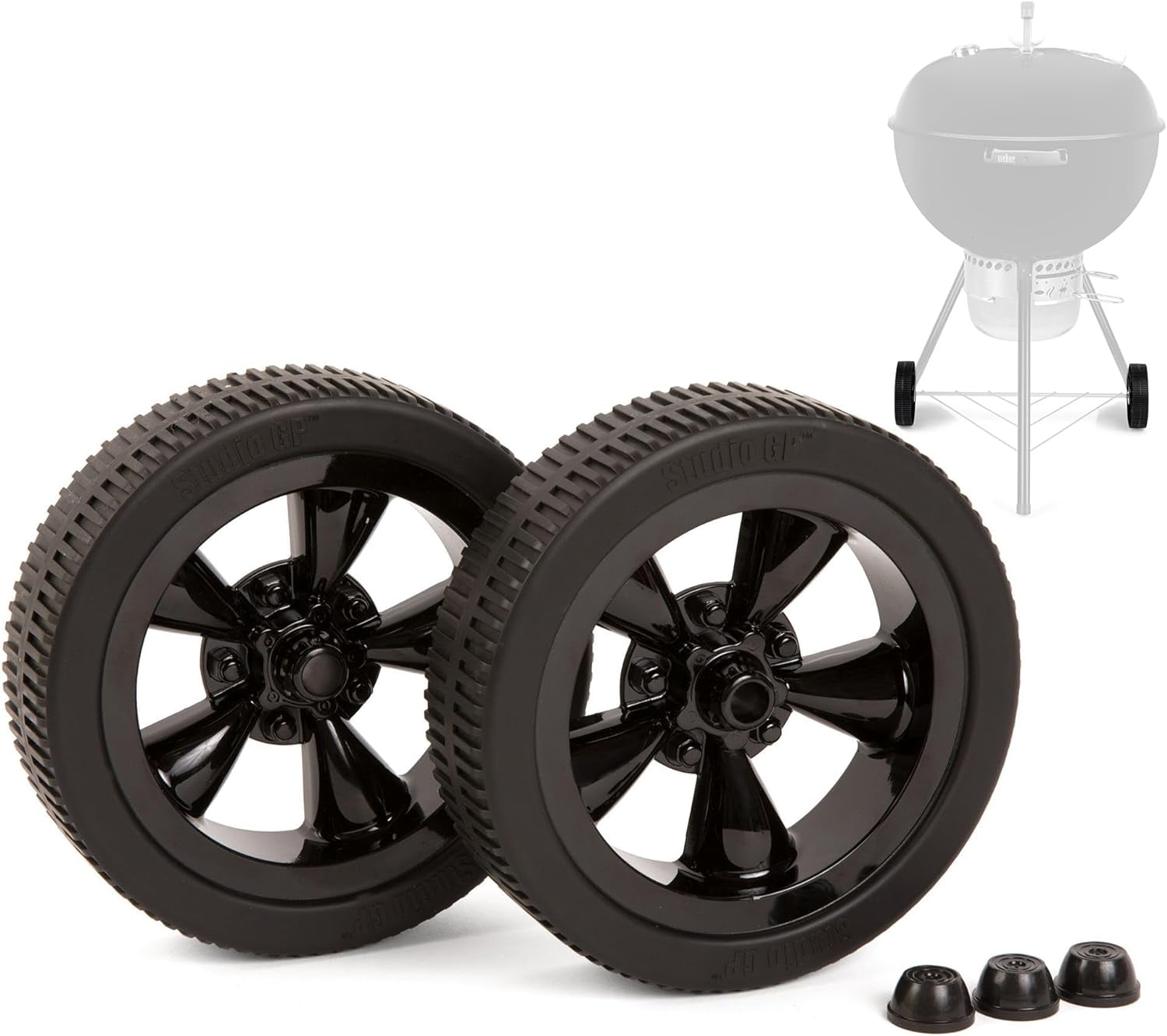 Studio Grill Parts Replacement Wheels Compatible with Weber Kettle ...
