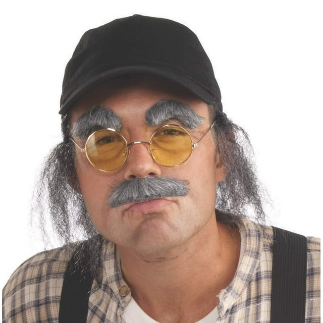 Studio Halloween Old Man Grey Eyebrows And Mustache Kit - Walmart.com