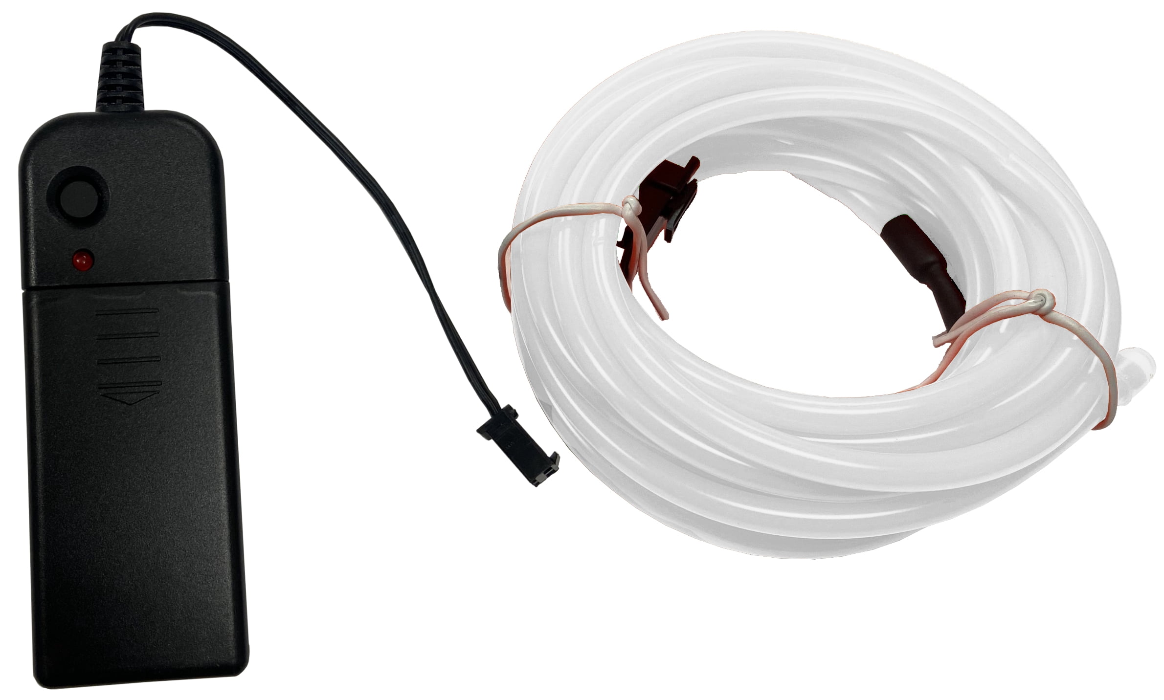 Party Wire White 5.0mm EL Wire With DC3V 3-Mode Inverter 1 Meter Length ...