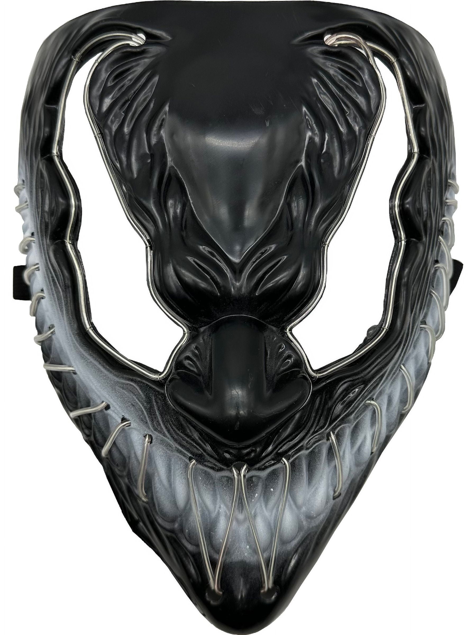 Studio Halloween Symbiote Monster Mask With Aqua Party Wire EL Light Up ...